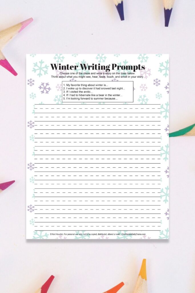 Creative Snow Day Winter Writing Prompt for Kids