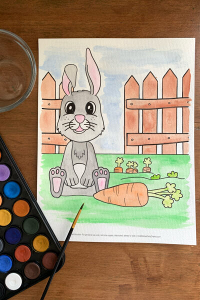 Printable Bunny Coloring Page