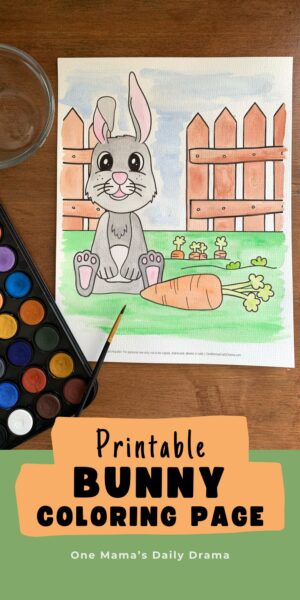 Printable Bunny Coloring Page