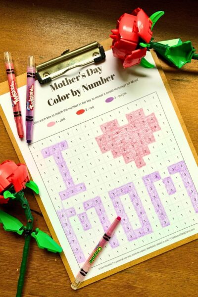 Printable Mother's Day Color by Number
