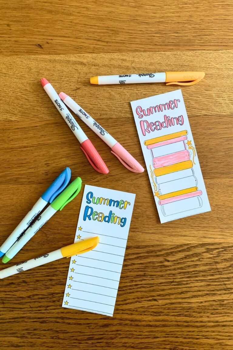 Printable Summer Reading Bookmarks